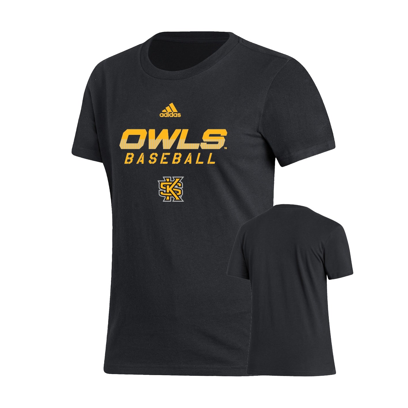 Kennesaw State Owls Women's Fresh Short Sleeve Tee - Black : adidas ...