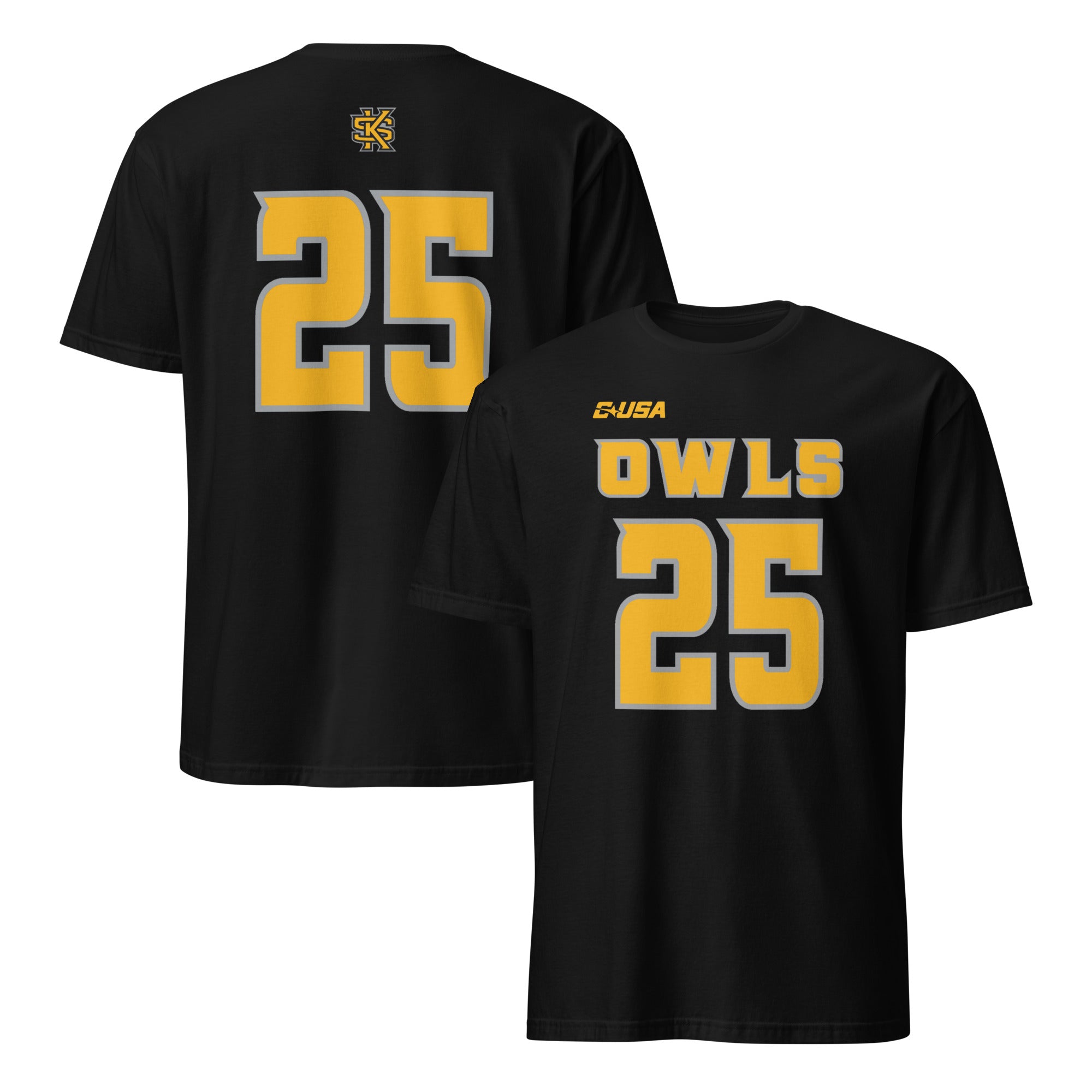 KSU Owls Black Shirsey - Short-Sleeve Unisex Jersey T-Shirt – KSU Owls ...